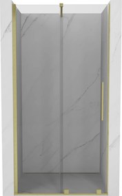 Mexen Velar, posuvné dveře do otvoru 100x200 cm, 8mm čiré sklo, zlatá matná, 871-100-000-01-55
