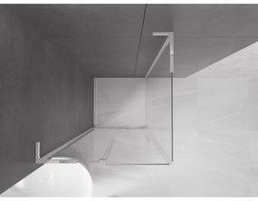 Mexen Velar L, sprchový kout s posuvnými dveřmi 110 x 110 cm, 8mm čiré sklo, chromová, 871-110-110-03-01