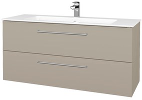 Dřevojas Koupelnová skříň GIO SZZ2 120 Varianta: N01 Bílá lesk / Úchytka T06 / M05 Béžová mat