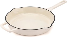 Elmich Smaltovaná litinová pánev Ember 26 cm - krémově bílá
