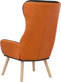 Relaxační křeslo černé textil a PVC 341307