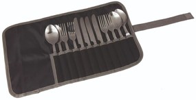 Kempingové nádobí regatta 4prsn cutlery set black/sealgr