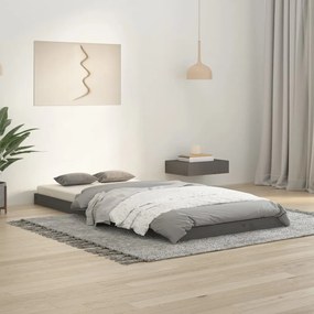 Rám postele šedý 90 x 200 cm masivní borovice - Default Title
