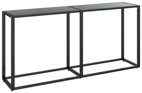vidaXL Konzolový stolek černý 160 x 35 x 75,5 cm tvrzené sklo