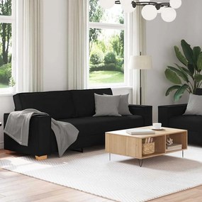 2dílná sedací souprava s poduškami černá textil 3324693