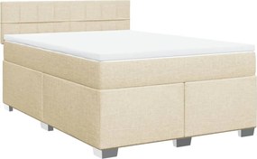 Box spring postel s matrací krémová 140x200 cm textil 3285916