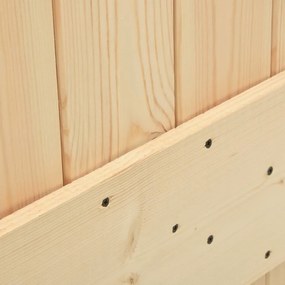 vidaXL Posuvné dveře s kováním 100 x 210 cm masivní borové dřevo [3203196]