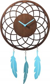 Hnědý nástěnný budík Dreamcatcher Nextime