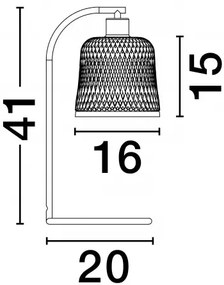 LED přírodně-černá stolní lampa Intra