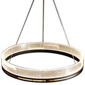 Toolight, LED závěsné svítidlo 60cm APP1192-CP, černá-zlatá, OSW-40023