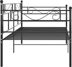 vidaXL Rám postele/pohovky kovový 90 x 200 cm [324767] Barva: Černá
