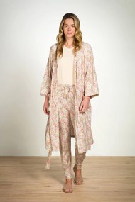 Pip Studio Naomi kimono Kairi Bloom, červené (Kimono z měkké strečové viskózy)
