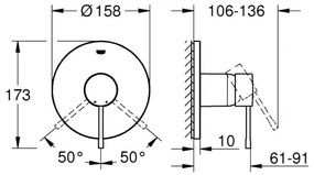 GROHE 24057GN1 - Sprchová baterie ESSENCE zlatá