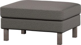 Potah na podnožku IKEA Karlstad barva šedá látka pletený vzor