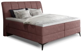 Kontinentální postel 180 cm Alberto (tmavě růžová) (s matracemi). 1027404
