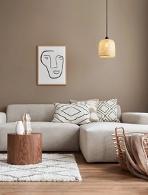 LED přírodní-černý designový lustr Intra