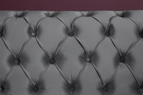 Designová sedačka Rubby Chesterfield II 225 cm stříbrno-šedá