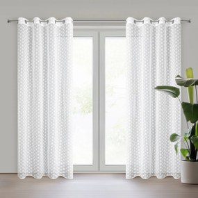 ZÁCLONA NA KROUŽCÍCH SANNY 140X250 CM KVĚTY