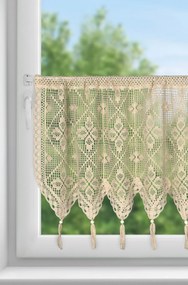 KRÁTKÁ ZÁCLONA NA PÁSCE MARTHA 150X60 CM SVĚTLEBÉŽOVÁ