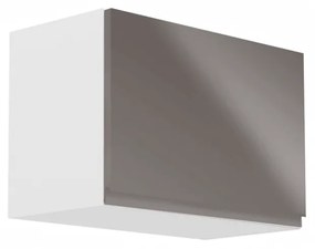Horní skříňka, bílá / šedý extra vysoký lesk, AURORA G50K