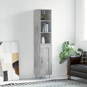 vidaXL Skříň highboard 34,5 x 34 x 180 cm kompozitní dřevo [3190079] Barva: Betonová šedá