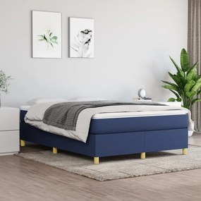 Box spring postel s matrací modrá 140x190 cm textil,  3144520