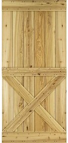 Dřevěné posuvné dveře na stěnu MODERN RUSTIC X Dýha - Jasan Sukatý