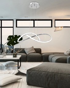 Toolight - LED stropní svítidlo + dálkový ovladač APP393-CP, chromová, OSW-06909