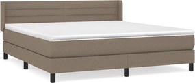 Box spring postel s matrací taupe 160x200 cm textil 3129805