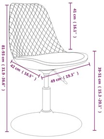 Otočné jídelní židle 4 ks hnědé samet - Default Title