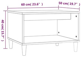 Konferenční stolek bílý 60x50x40 cm kompozitní dřevo - Default Title