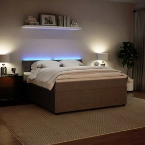 Box spring postel s matrací světle šedá 180x200 cm samet 3290118