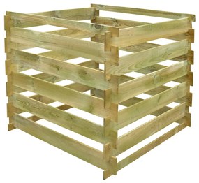 41656 vidaXL Laťkový kompostér 0,54 m³ čtvercový dřevo