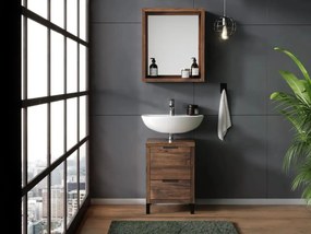 furniture-nabytek.cz - Zrcadlo Sidora 56x65 tmavá borovice