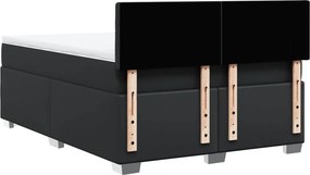 Box spring postel s matrací černá 160x200 cm umělá kůže 3286128