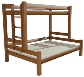 Patrová postel s rozšířeným spodním lůžkem 8X8 6B 80/120 x 200 cm Dub