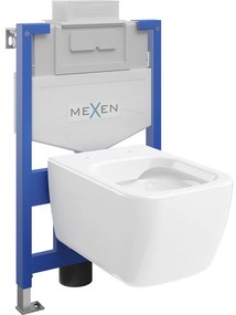 Mexen WC podomítkový set Felix XS-U stojan s WC mísou Margo, Bílá - 6853342XX00