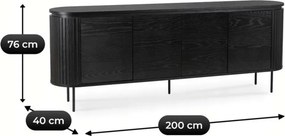Komoda Lembes 200, černá