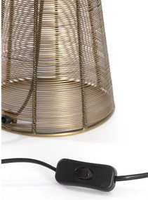 Kovová stolní lampa v bronzové barvě (výška 42 cm) Aboso – Light &amp; Living