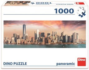 DINO Puzzle panoramatické 1000 dílků Manhattan za soumraku 95x33cm dn545458