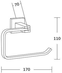 Držák na toaletní papír MEXEN Branch černý