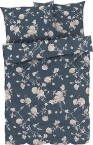 Livarno Home Ložní povlečení z mikrovláknitého saténu, 200 x 220 cm, 70 x 90 cm (navy modrá)