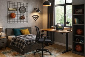 Herní stůl BR04 LOFT s černým rámem 120 cm