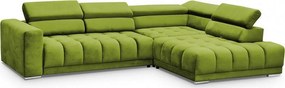 Casarredo - Komfort nábytek Rohová sedací souprava FASANO, zelená Bluvel 75 | Umístění rohu: roh na levé straně
