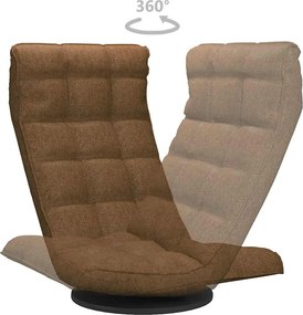 Otočná lenoška na podlahu hnědá textil 336577