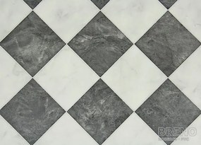 Breno PVC SMARTEX Holywell 990M - šedo-bílá dlažba, šíře 100 cm