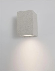 NV 9790541 Venkovní nástěnné svítidlo FUENTO bílý pískovec skleněný difuzor GU10 1x7W IP65 100-240V bez žárovky světlo dolů - NOVA LUCE