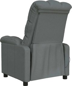 Masážní křeslo tmavě šedé textil 289807