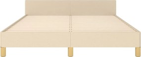Rám postele bez matrace krémový 140 x 190 cm textil 3125378