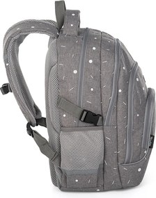 Oxybag Studentský batoh OXY SCOOLER Grey geometric